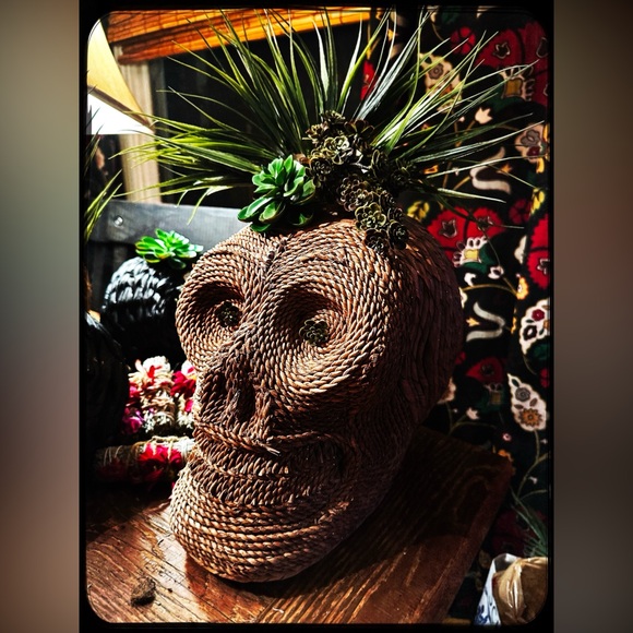 Art | Dia De Los Plantos Large Tan Skull | Poshmark